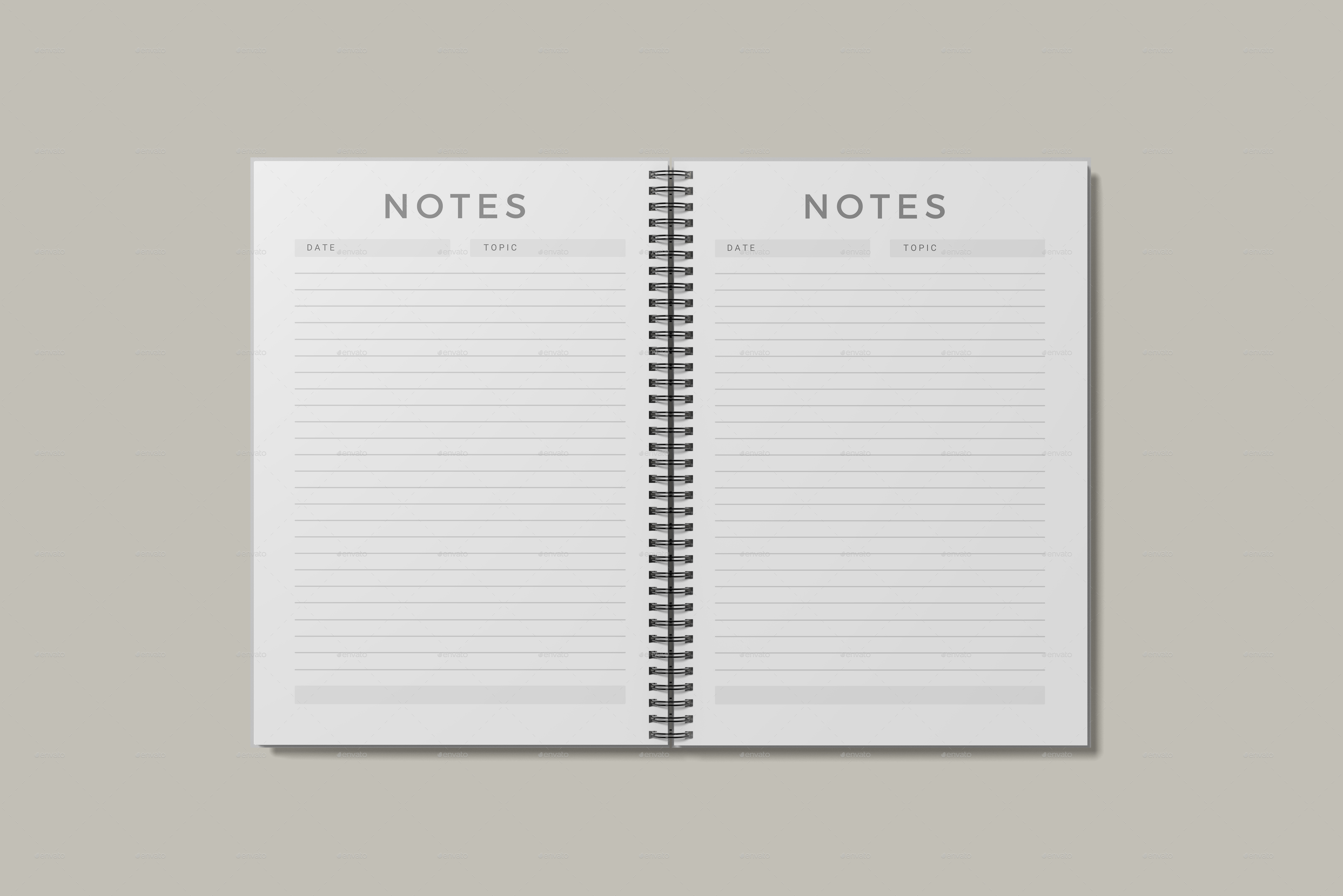 A5 Spiral Notebook Mockup, Graphics | GraphicRiver
